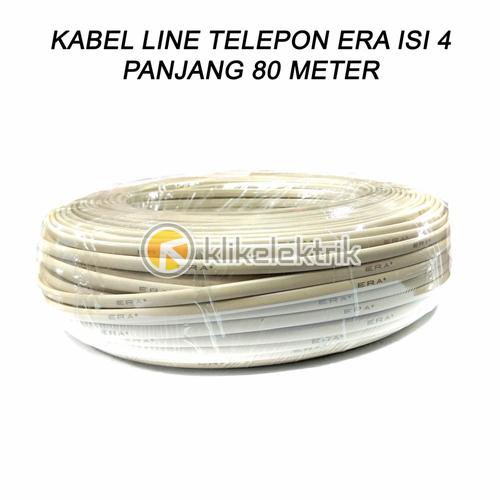 Jual Kabel Telp Line Telepon Isi 4 Cable Telp Isi 4 Panjang 80 Meter ...