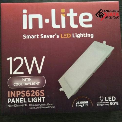 Jual Downlight Ib Tanam Plafon Panel Led Kotak 12W Putih Inlite - Kota ...