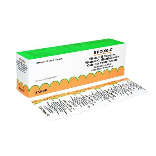 Jual BECOM C KAPLET VITAMIN MULTIVITAMIN DAYA TAHAN TUBUH 10 TABLET ...