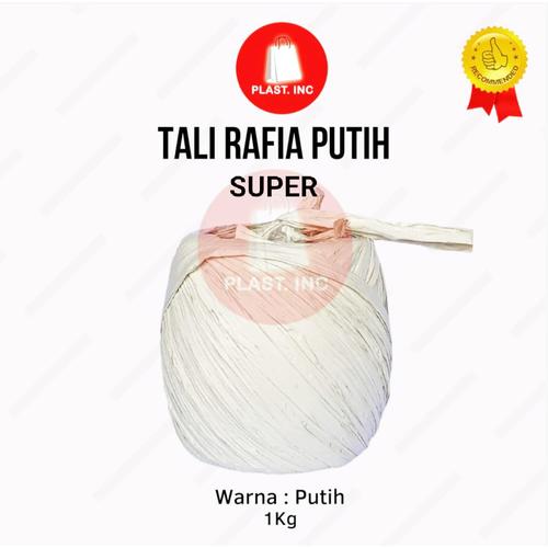 Jual TALI RAFIA / TALI PACKING / TALI GULUNG WARNA PUTIH FULL 1KG ...