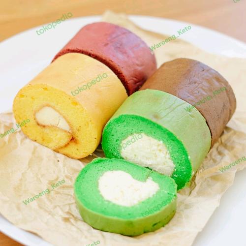 Jual Bolu Gulung Keto - Kue Keto Cake - Rainbow Keto Cake 4 Rasa HALAL ...