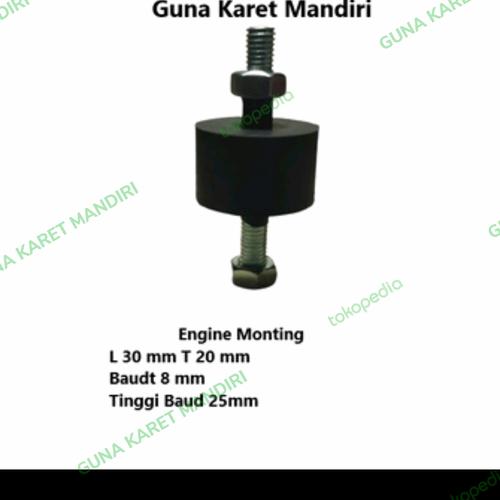 Jual Rubber Engine Mounting 30 x 20 mm Baut 8 mm - 1,5x1,5 m5 - Jakarta ...