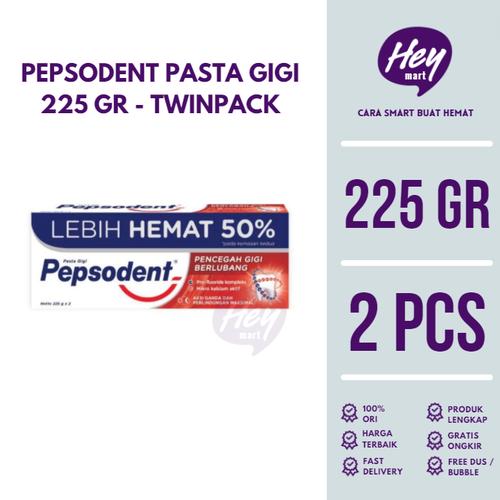 Jual PEPSODENT PASTA GIGI 225 GR ODOL 225GR JUMBO ANTI CAVITY MERAH ...