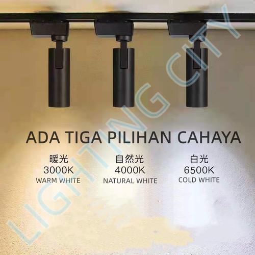 Jual LAMPU RELL TRACK LED LAMPU SOROT SPOTLIGHT - 10W BK 4000K ...