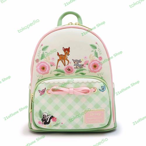 Jual LOUNGEFLY Bambi & Thumper & Flower Mini Backpack Gingham Check ...