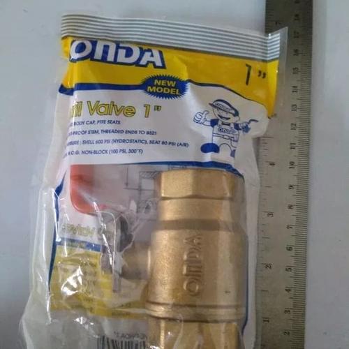 Jual Ball Valve ONDA Kuningan 1" Stop Kran 1 Inch Keran Putaran Air ...