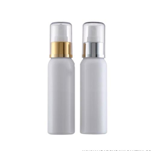 Jual BOTOL PLASTIK 100ML PUTIH SPRAY GOLD SILVER / BOTOL KOSMETIK ISI ...