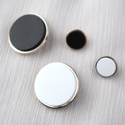 Jual Kancing Hitam Putih Minimalis Logam Premium | Kancing Minimal ...