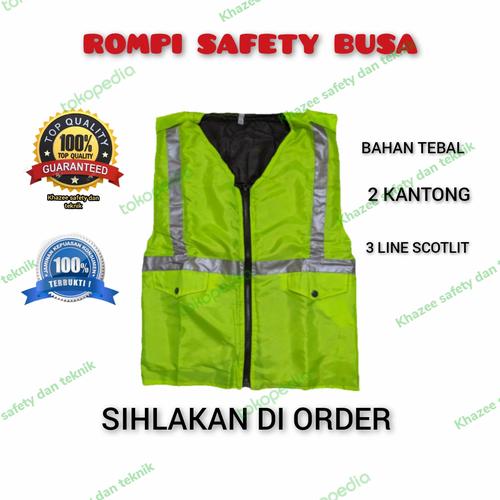 Jual Rompi safety hijau / rompi busa hijau / rompi palkir - Kota ...