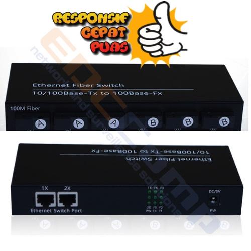 Jual Ethernet Fiber Switch 6 SC 2 LAN 10/100 / Media Converter Switch FO - Jakarta Pusat ...