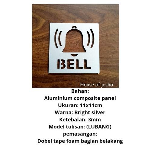 Jual sign bell tanda bell bahan aluminium composite panel - 5x5cm putihsusu - Kota Semarang ...