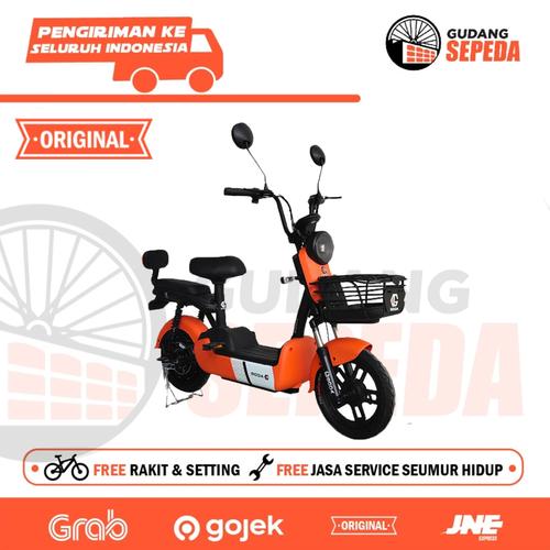 Jual Sepeda Listrik Goda 135 Golden Honey Baterai Bisa Lepas Electric ...