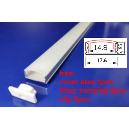 Jual Casing Lampu LED Strip Aluminium/Housing Lampu LED Strip Model U ...