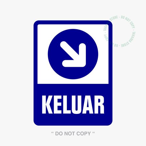 Jual RAMBU SIGN SIGNAGE PETUNJUK ARAH KELUAR 30 x 40 cm PLAT ALUMUNIUM ...