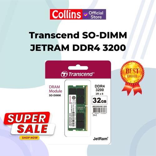 Promo Transcend SO-DIMM JETRAM DDR4 3200 [NOTEBOOK RAM] - 32GB Cicil 0% ...