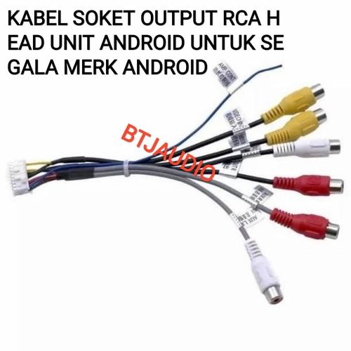 Jual SOKET OUTPUT RCA HEAD UNIT ANDROID UNIVERSAL UNTUK SEGALA MERK ...