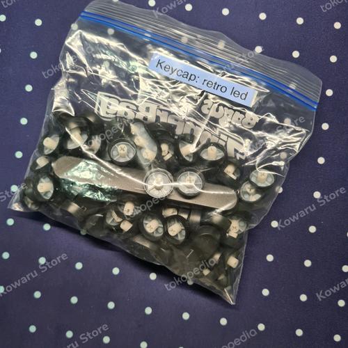 Jual Retro Black Keycaps Matte Round Circle Mechanical Keyboard PBT RGB ...