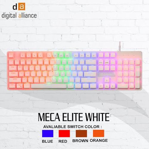 Jual keyboard meca elite gaming - Putih, Blue switch - Kota Gorontalo ...