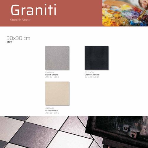 Jual Keramik Roman 30x30 Graniti Smoke Wheat Charcoal G337403 G337408 ...