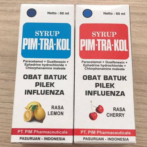Jual PIM TRA KOL /PIMTRAKOL Rasa lemon dan cherry 60ml - Obat batuk ...
