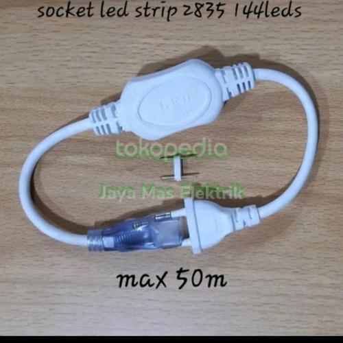 Jual Socket Lampu Led Strip 2835/ jack lampu strip selang 220v 220 volt ...