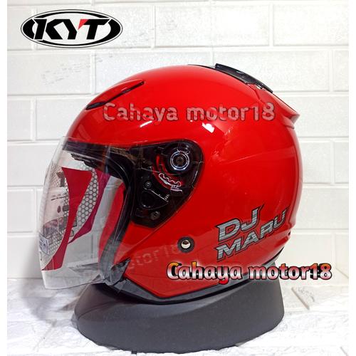 Jual HELM KYT DJ MARU FIRE RED/MERAH CABE/HELEM HALF FACE ORIGINAL - L - Kota Tangerang Selatan ...
