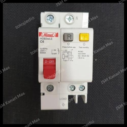 Jual RCBO MCB+ELCB 1P+N 6A 10A 16A 20A 25A 32A 40A HIMEL HDB3wLEN1C6 ...