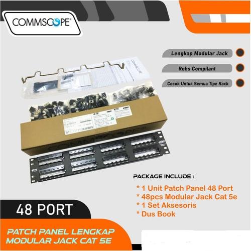 Jual Patch Panel 48 port Cat5e COMMSCOPE Cat5E With Modular jack ...