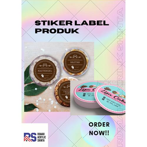 Jual Cetak Sticker Label Produk |Bahan Vinyl uk.A3 | Bebas Custom ...