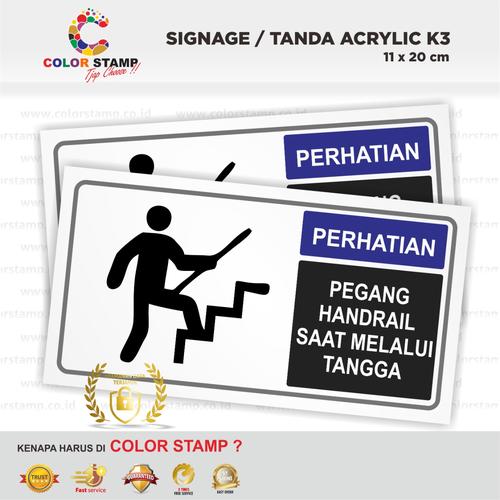 Jual Papan Nama Akrilik/Sign/Tanda/Plang Pegang Hnadrail Tangga - Kota ...