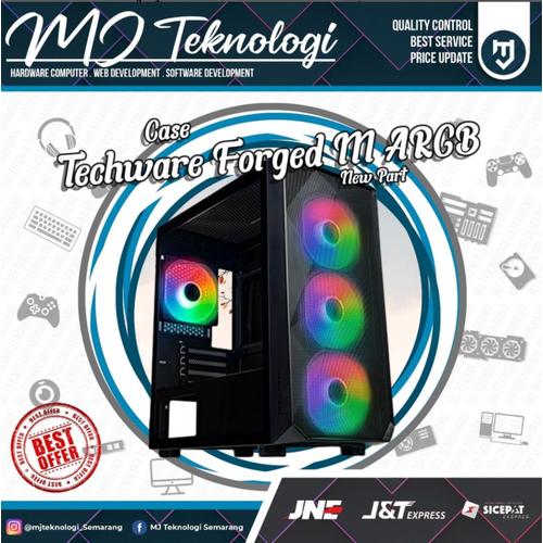 Jual Gaming Case PC M-ATX Techware Nexus Forge M TG ARGB Black. - Kota ...