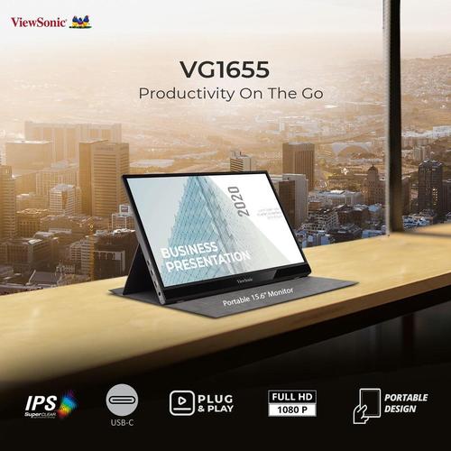 Jual VIEWSONIC VG1655 16” USB C Portable Monitor - Buble Packaging ...