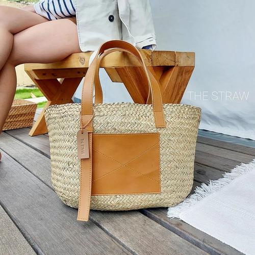 Jual Straw Tote Bag Tas Pantai Anyaman Handmade Shoulder Bag - Kota ...