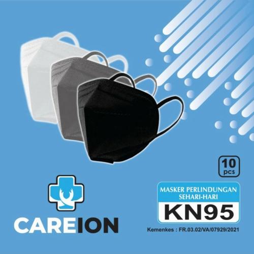 Jual Masker KN95 Hitam CareIon Isi 10PCS EarLoops Maeker KN95 Black ...