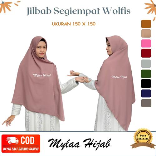Jual JILBAB WOLFIS Wollpeach Premium Grade A SEGIEMPAT anak sekolah ...