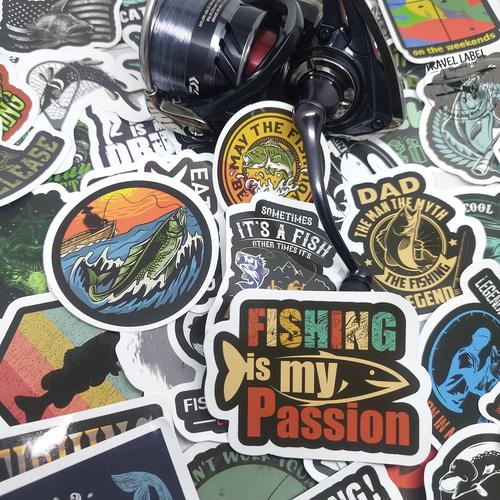 Jual Sticker Mancing 1 Set 50 Pcs : Fishing Stickers Anglers Tackle box ...