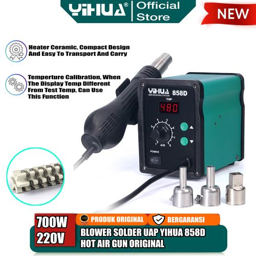 Jual Blower Hot Air Solder Uap YIHUA 858D SMD Rework Station 858 D ...