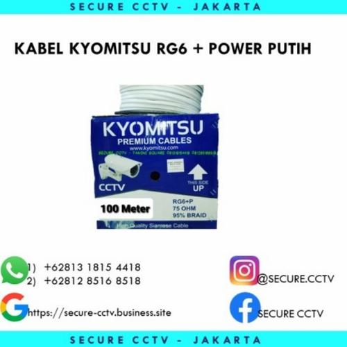 Jual Kabel Coaxial RG6 + Power Kyomitsu Putih (Potongan 50 Meter ...