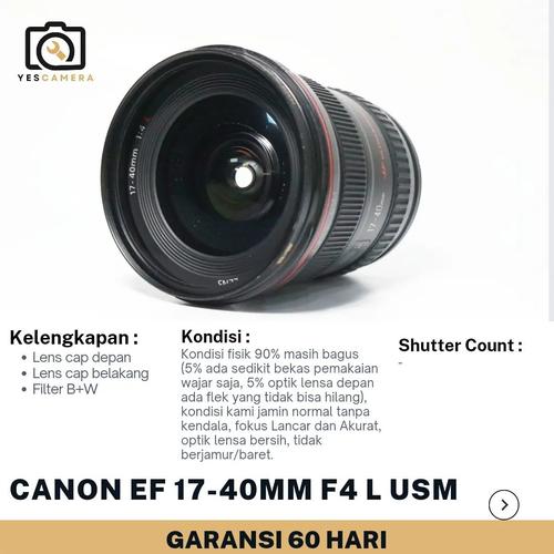 Jual Lensa Canon 17-40mm F4 L Series Usm Lensa Fix Canon Murah ...