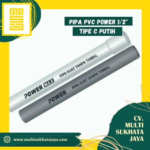 Jual Pipa PVC power 1/2" tipe D putih - Kota Samarinda ...