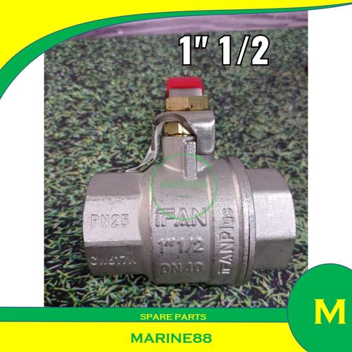 Jual Ball Valve/ Kran Air 1" 1/2 Chrome Nikel Kuningan - Jakarta Barat ...