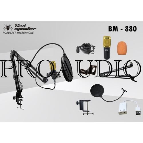Jual Podcast Mic Studio Mic Condensor Blackspider BM-880 BM880 BM 880 ...