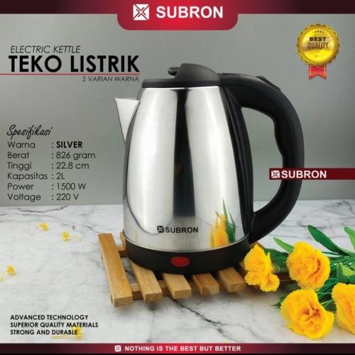 Jual Teko Listrik Subron/Electric Kettle/Pemanas Air 2 Ltr Stainless ...