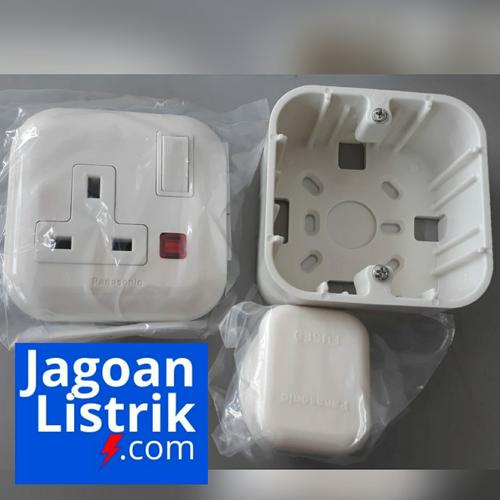 Jual Stop Kontak AC Panasonic Komplit Set WBJ 1214 3Kaki Wide Series ...