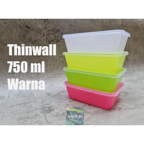 Jual Thinwall 750 ml Warna/Box Kotak Plastik Warna/Thinwall Warna/Box ...