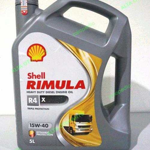 Jual OLI GEAR / OLI MESIN / SHELL RIMULA R4X15W-40 PAIL 5L / OLI SHELL ...