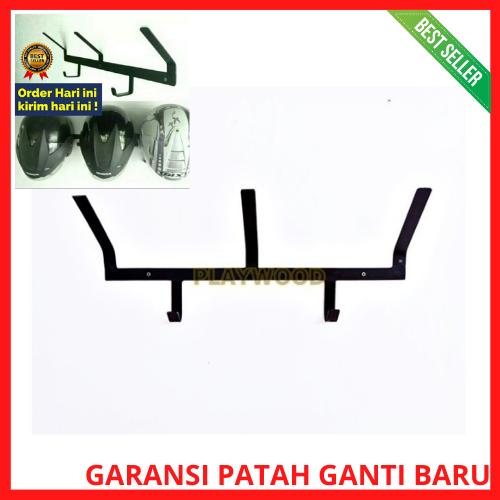 Jual Rak Helm Gantung Isi 3 /Tempat Helm Gantungan Helm Dinding Hanger ...
