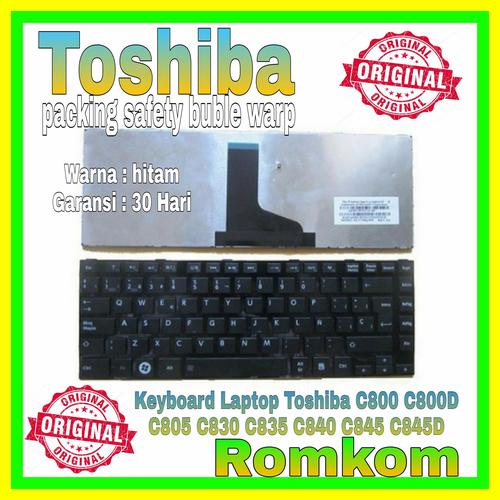 Jual Keyboard Laptop Toshiba L800 L805 L830 L845 C800 Original Hitam ...