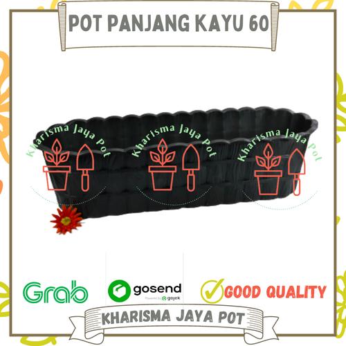 Jual Pot Segi Panjang Kayu 60cm Gentong Hitam Plastik 60 Cm Besar 60 50 ...