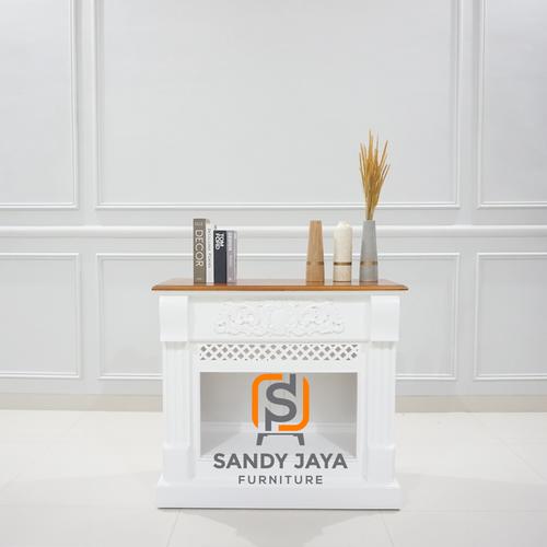 Jual Perapian putih duco, meja console minimalis, meja vintage, meja ...